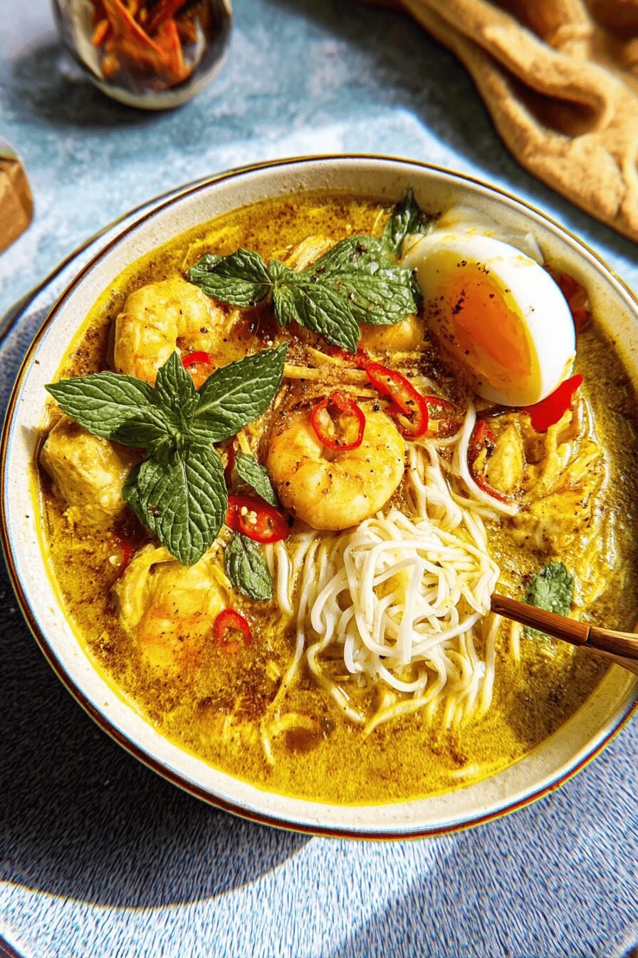 Laksa Noodle Soup Recipes With Curry And Seafood Twists