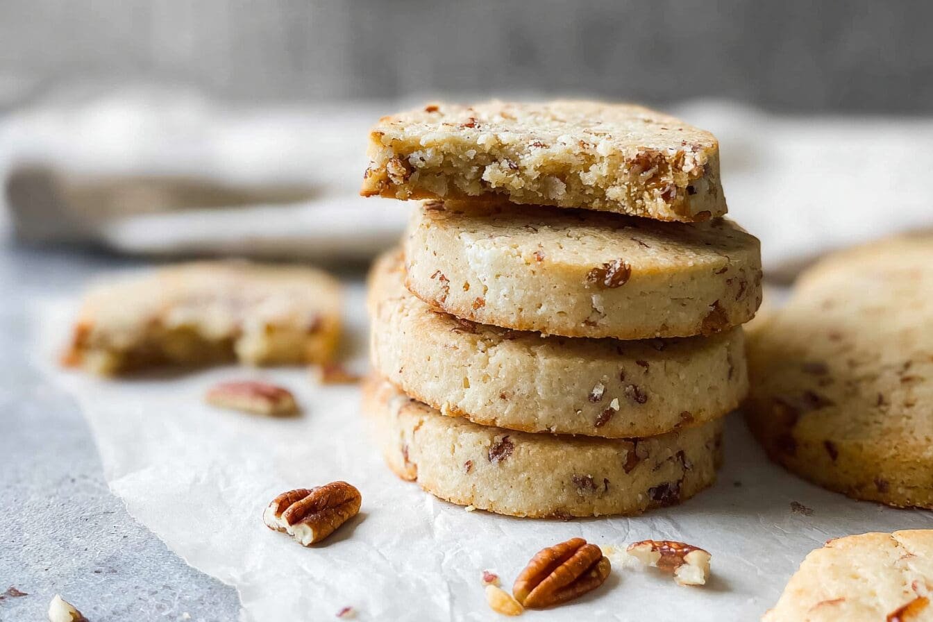 Pecan Shortbread Cookies Recipe With Rich Buttery Flavor